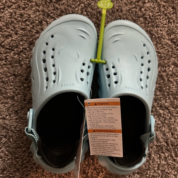 CROCS | Shoes | Crocs Blue Sandals With Perforated Design | Poshmark